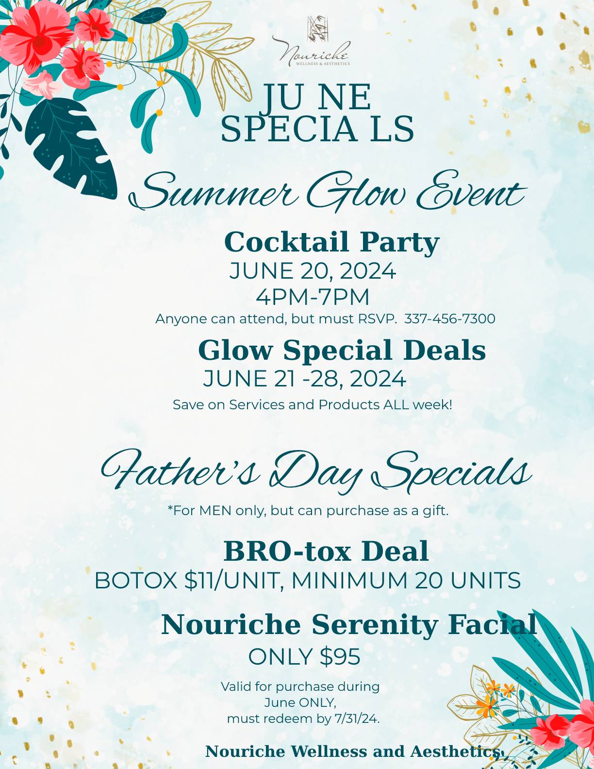 Monthly Specials | Nouriche Wellness and Aesthetics